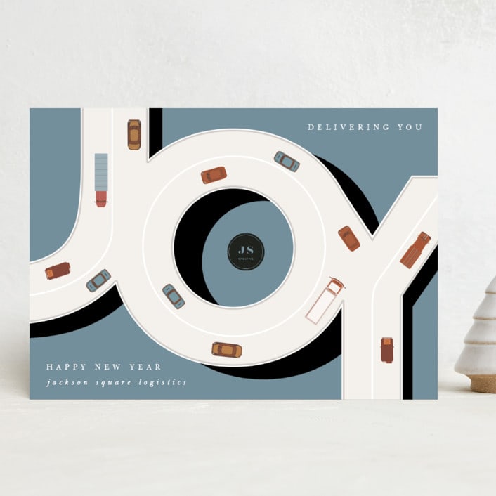 delivering you joy Business Holiday Cards by Maja Cunningham | Minted