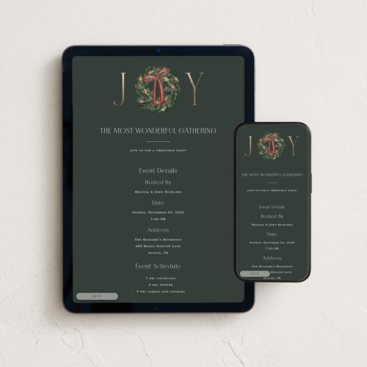 Everleigh Online Holiday Party Invitations by Jelena Vuletic | Minted