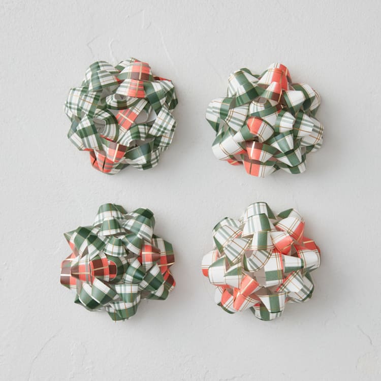 Pub Plaid Wrapping Paper Bow, Pack of 4 by Erin L. Wilson | Minted