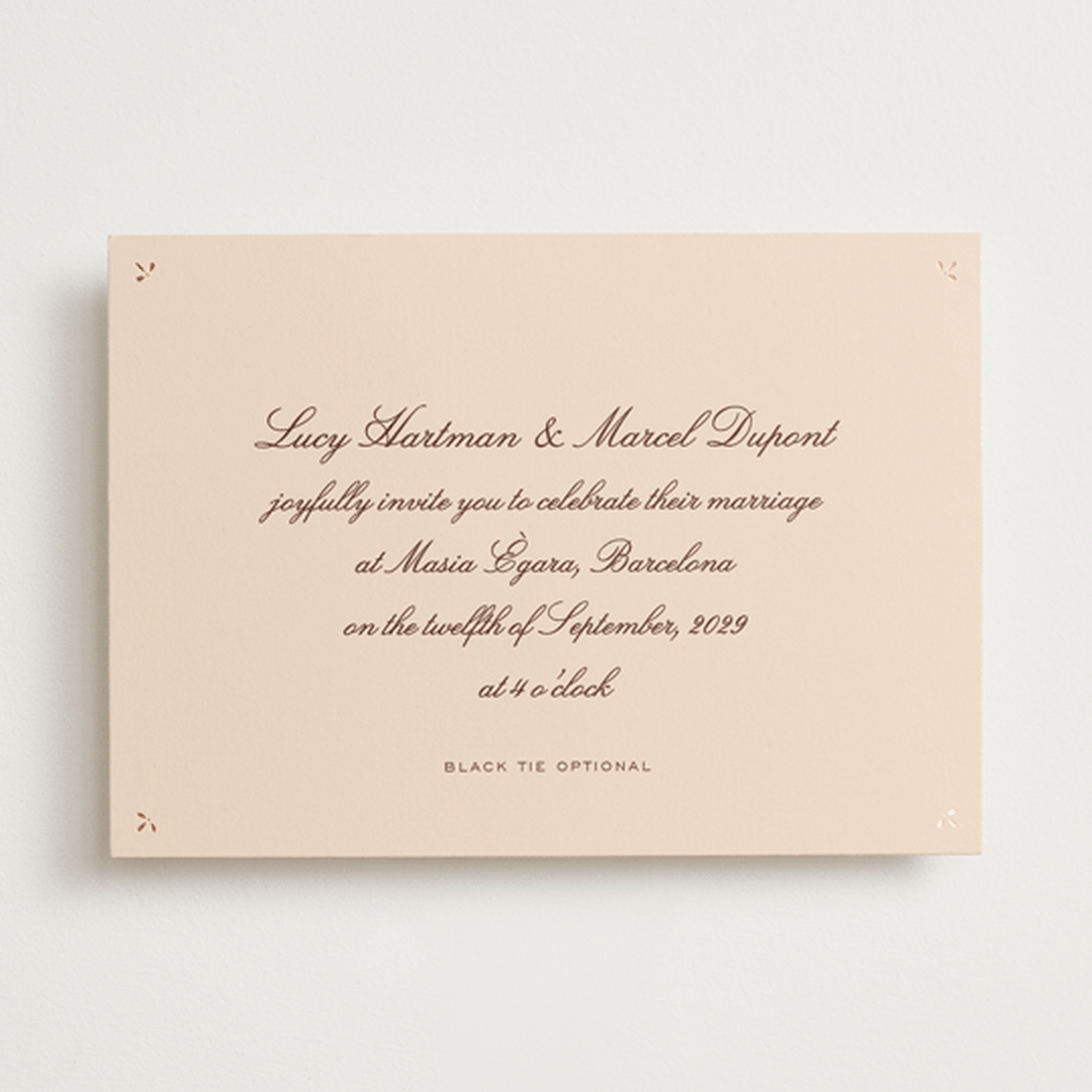 Sweet Fancy Foil-Pressed Wedding Invitations by Ani Somi | Minted