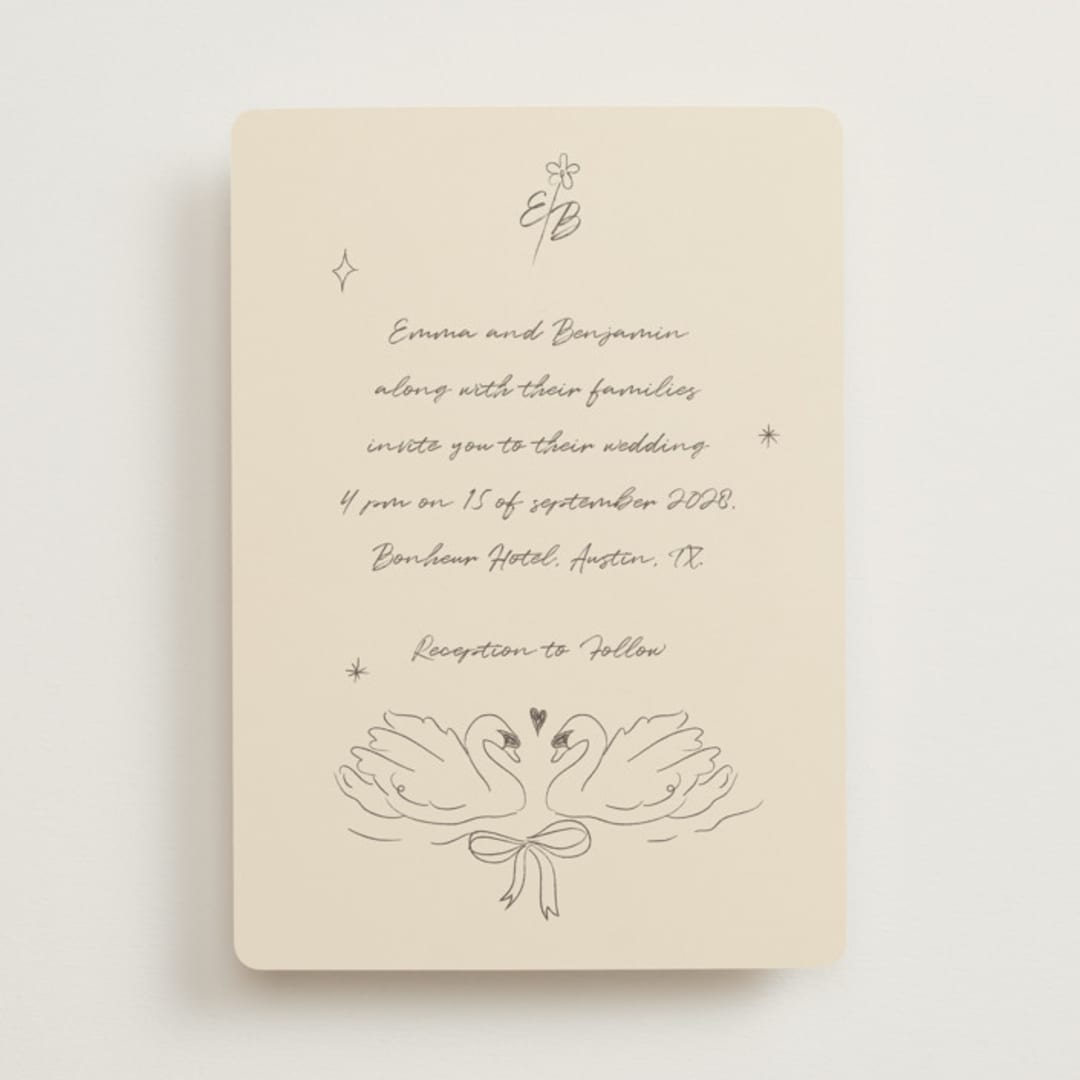 swan invitations