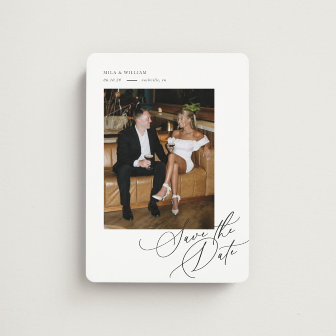 Side Swept Save The Date Magnets by Melanie Kosuge | Minted