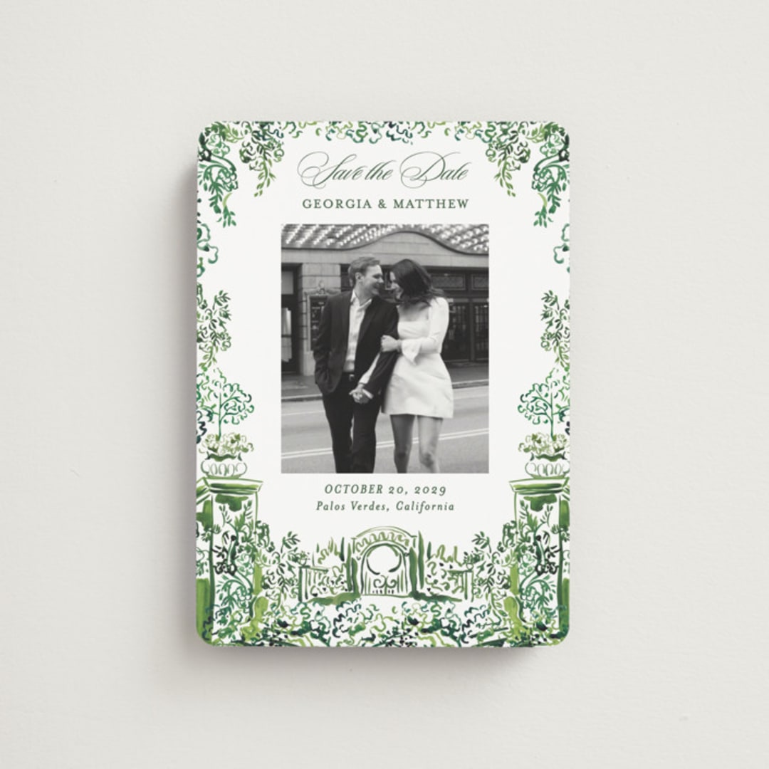 gates and pillars Save The Date Magnets by Becky Nimoy | Minted