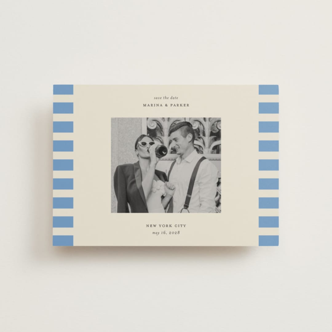 Modern Border Save The Date Postcards by Jackie Crawford | Minted