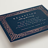 Opulent Border Foil-Pressed Reception Cards by Hooray Creative | Minted