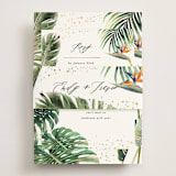 Our Paradise Foil-Pressed RSVP Online Enclosure Cards by Elly | Minted