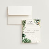 Our Paradise Foil-Pressed RSVP Cards by Elly | Minted