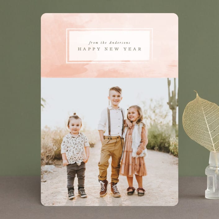 Desert Watercolor Holiday Photo Cards by Karidy Walker | Minted