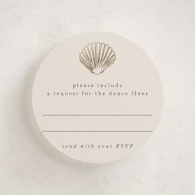 Simple Seashell Foil-Pressed Tall Save the Date Cards by Hannah Bowman ...