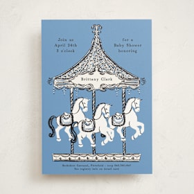 Round And Round Baby Shower Insert Cards by Gwen Bedat | Minted