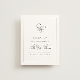 Monogram Script Foil-Pressed Wedding Invitations by Kelly Schmidt | Minted