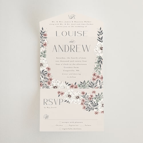 All-In-One Wedding Invitations with RSVP Cards | Seal-and-Send Invites ...