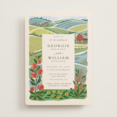 Rustic Wedding Invitations with Matching RSVP Cards | Minted