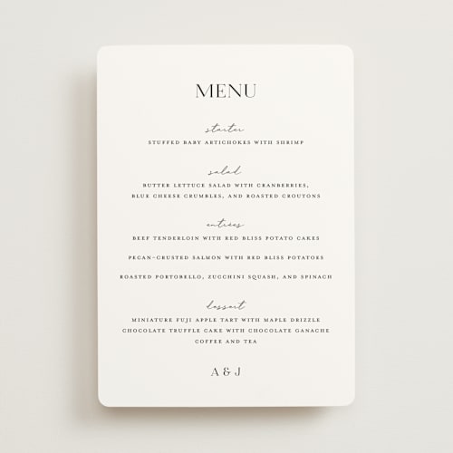 Wedding Menu Cards | Minted