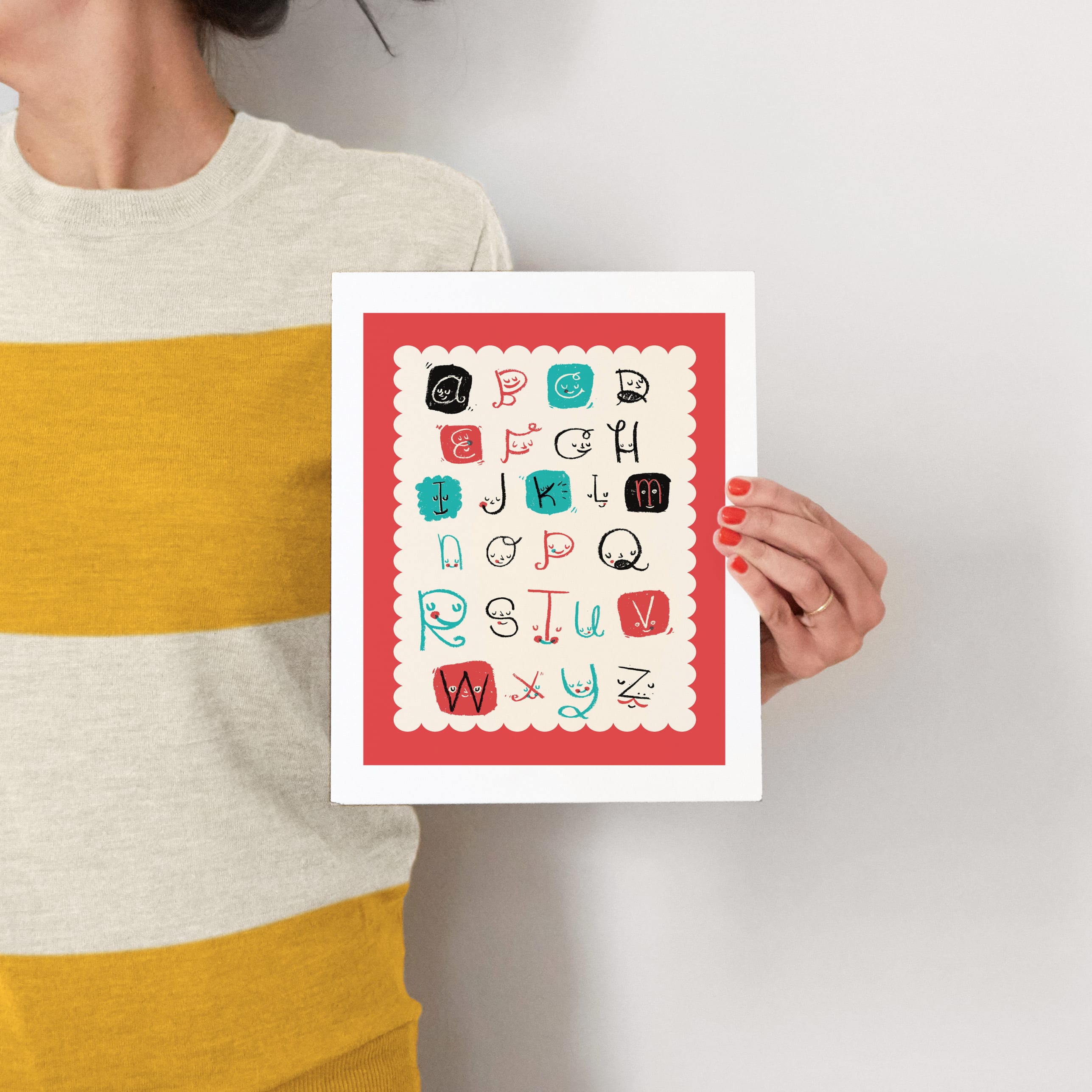 Alphabet Friends Wall Art Prints by ERAY | Minted